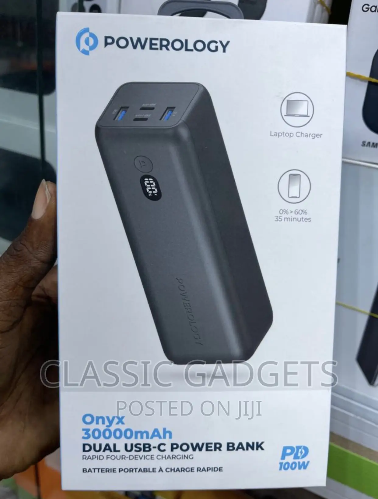 Powerology 30000mah 100W Onyx Laptop Charger Power Bank for sale ...