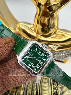 Original CARTIER Green Leather Strap Watch Available Instore in Ikoyi ...