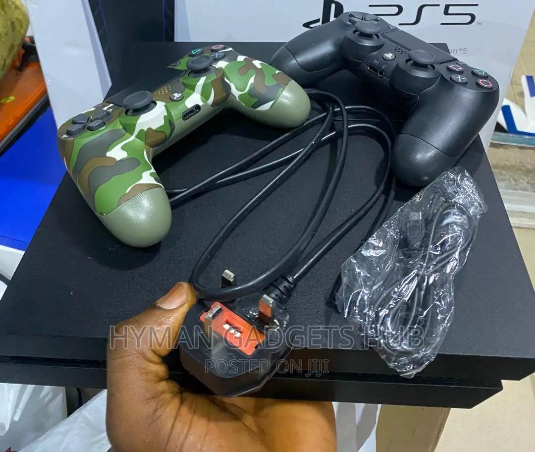 Grade a UK Used Ps4 Slim With 2 Controllers in Ikeja - Video Game ...