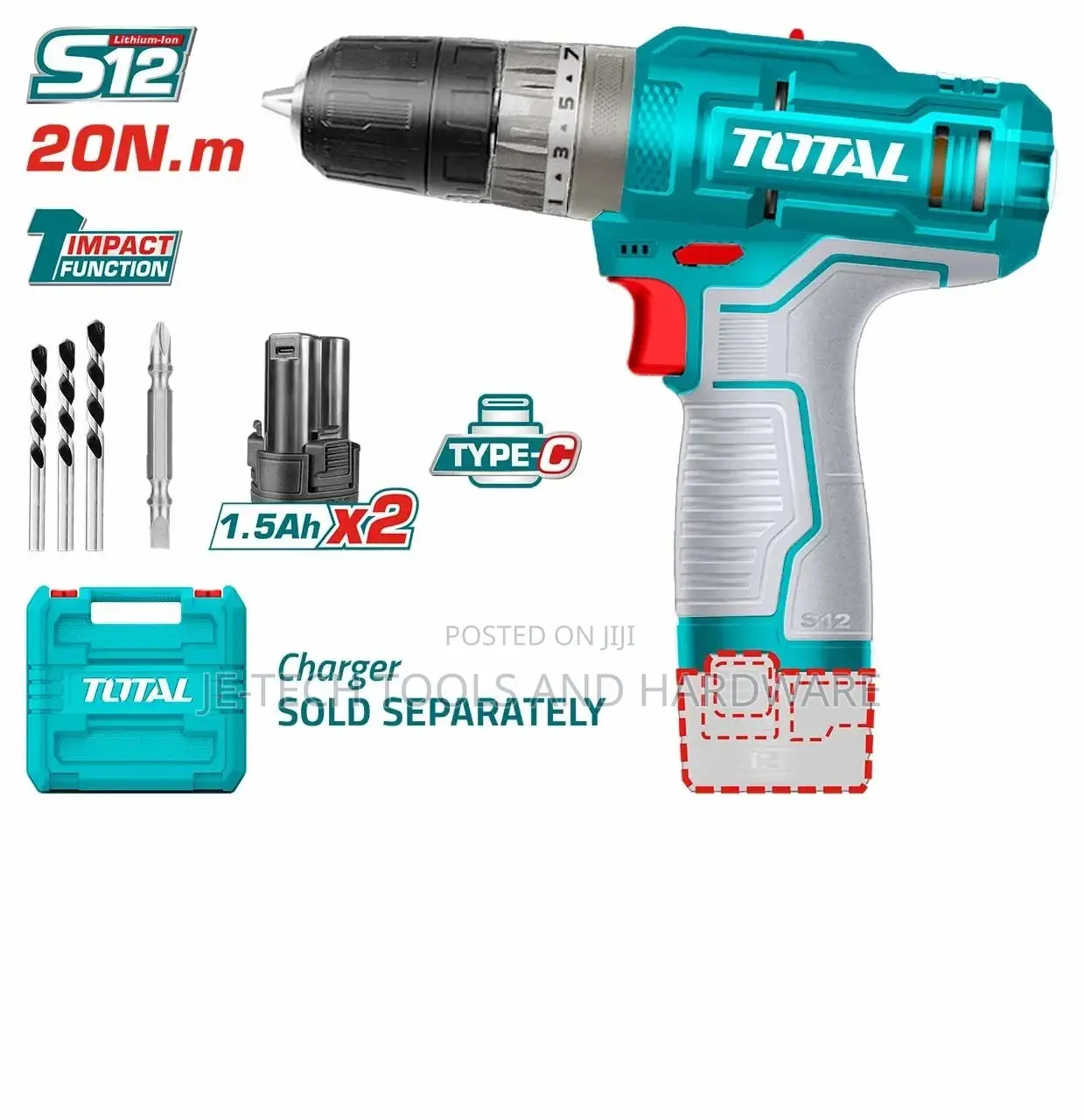 Total Cordless Impact Drill 12v in Lagos Island (Eko) - Electrical Hand ...