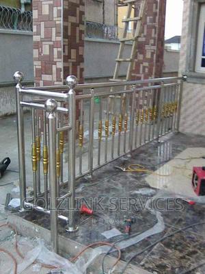 772) New Design Silver an Gold Design Handrails Made Turkey in Lekki ...