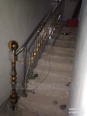 171) Latest Design Silver an Gold Handrail Made in Turkey in Ikorodu ...