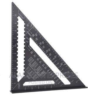 12 Inch Black Aluminium Right Angle Triangle Ruler Rustproof in Lagos ...
