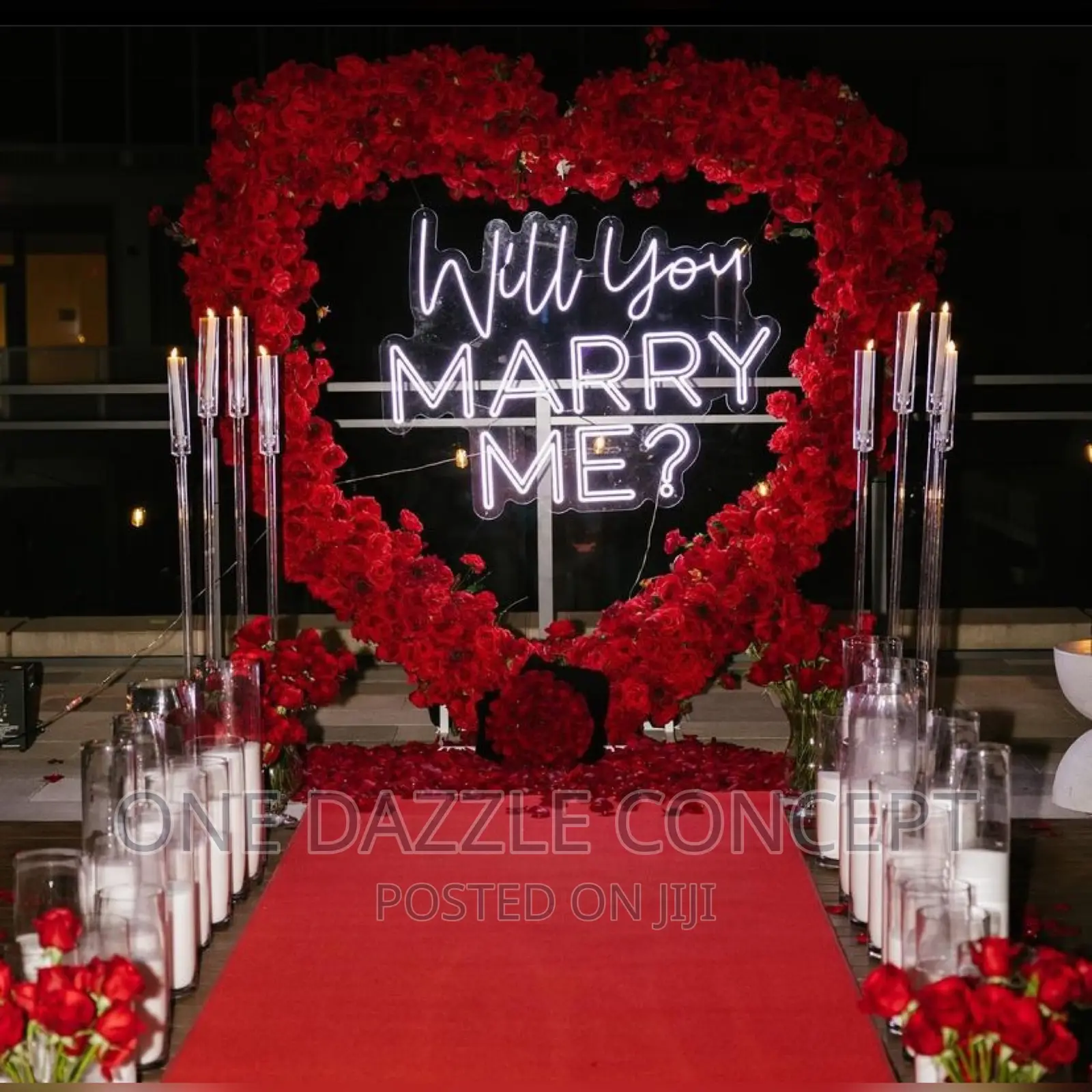 Luxury Red Proposal Decor in Lagos Island (Eko) - Party, Catering ...