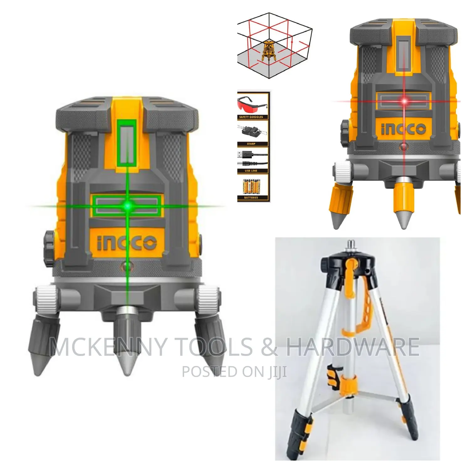 Ingco Line Laser Level [Red] With Laser Level Tripod Stand in Lagos ...