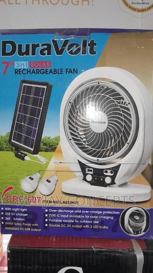 7" 3-in-1 Duravolt Solar Rechargeable Table Fan in Ibadan - Home ...