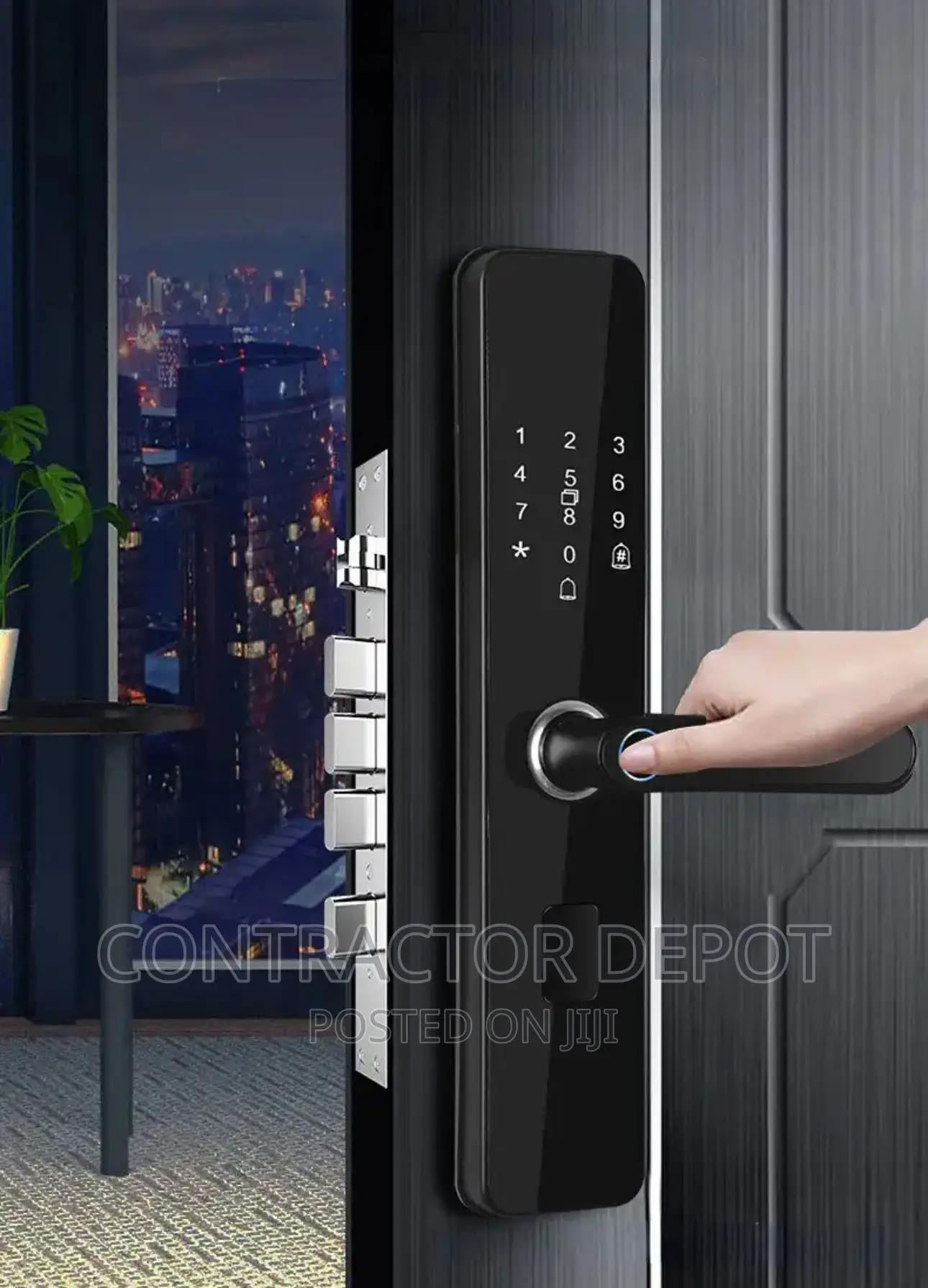 Black Electronic Smart Door Lock With Biometric Fingerprint in Lagos ...