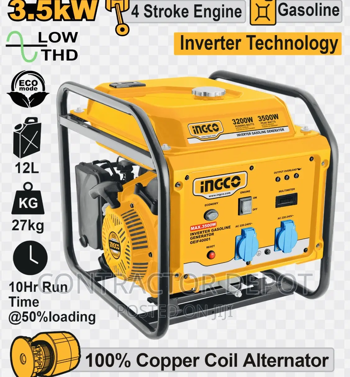 Ingco Inverter Gasoline Generator 3.5KW - GEIF40001 in Lagos Island ...