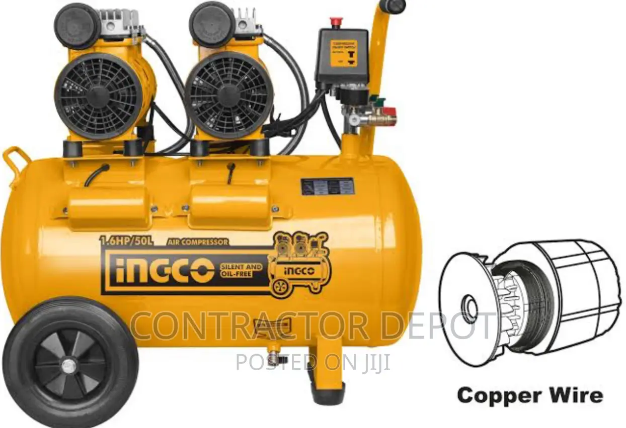 INGCO 1.6 HP 50 Litres Oil Free Copper Compressor ACS112501 in Lagos ...
