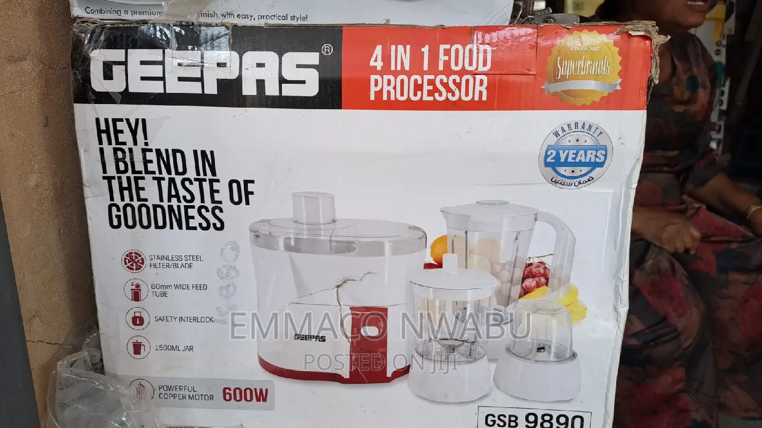Geepas 4 in 1 Food Processor, Juicer, Blender, Chopper,Grind in Ojo ...