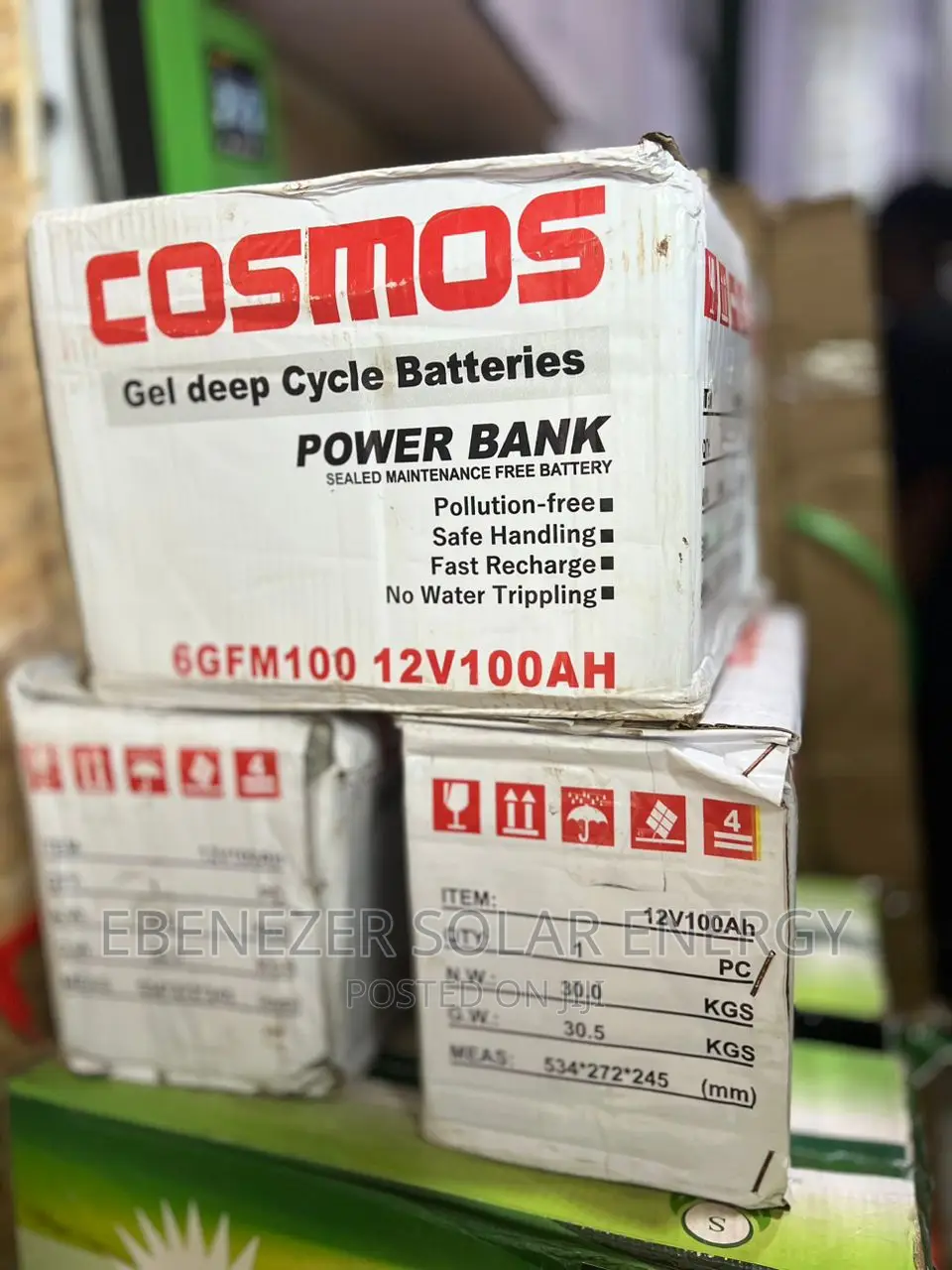 100ah Cosmos Solar Batteries 12volts in Ojo - Solar Energy, Ebenezer ...