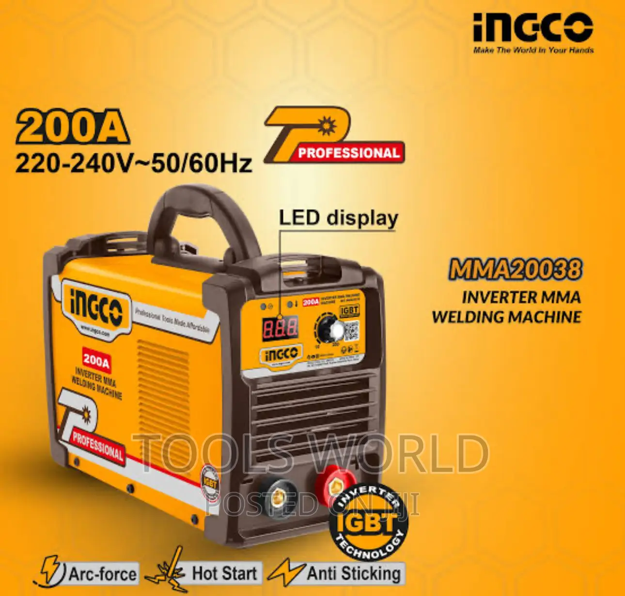 Ingco Inverter MMA Welding Machine 200 AMP - ING- MMA200381 in Lagos ...