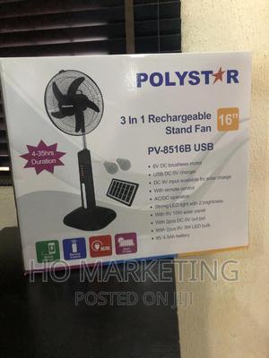 Good Quality 16" Rechargeable Standing Fan Polystar 3 in 1 in Epe ...