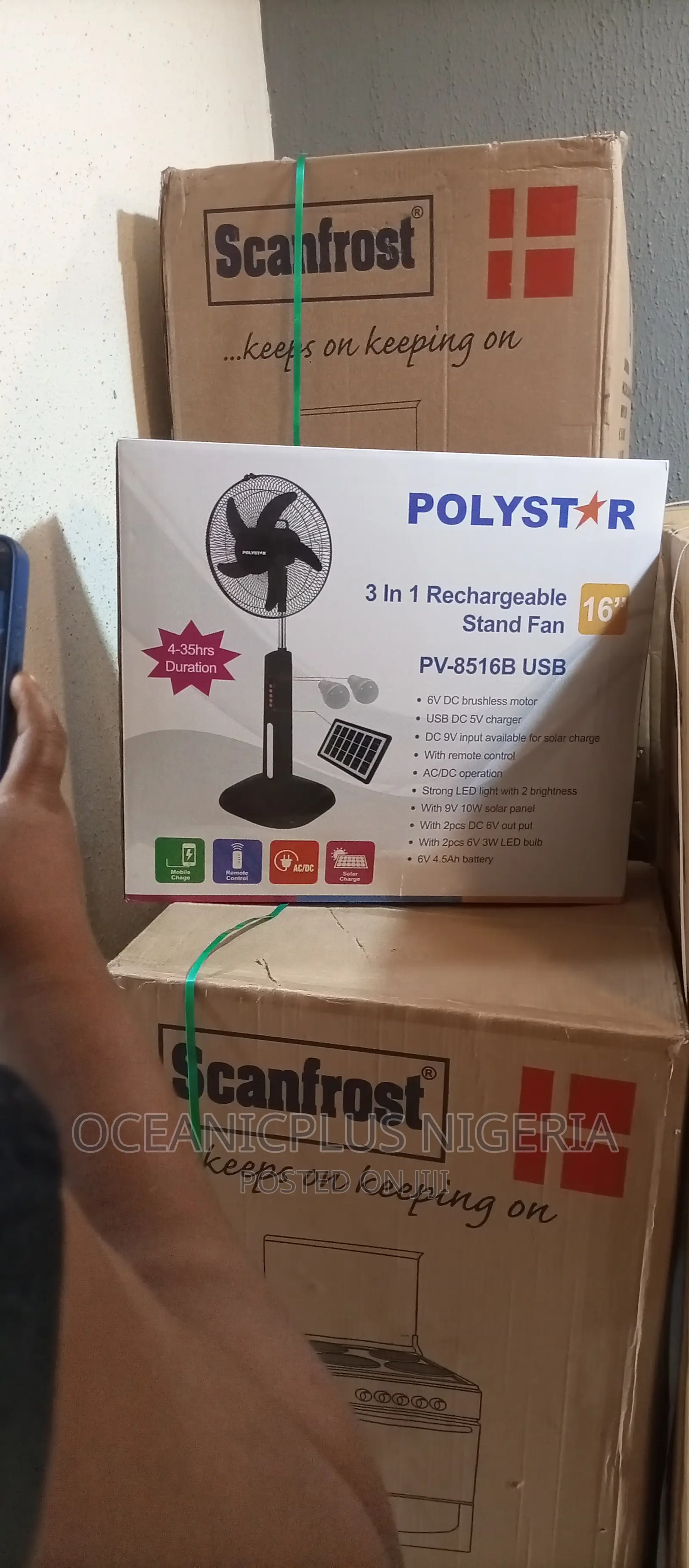 The 3 in 1 Polystar Rechargeable Fan 16 Inch in Magodo - Home ...