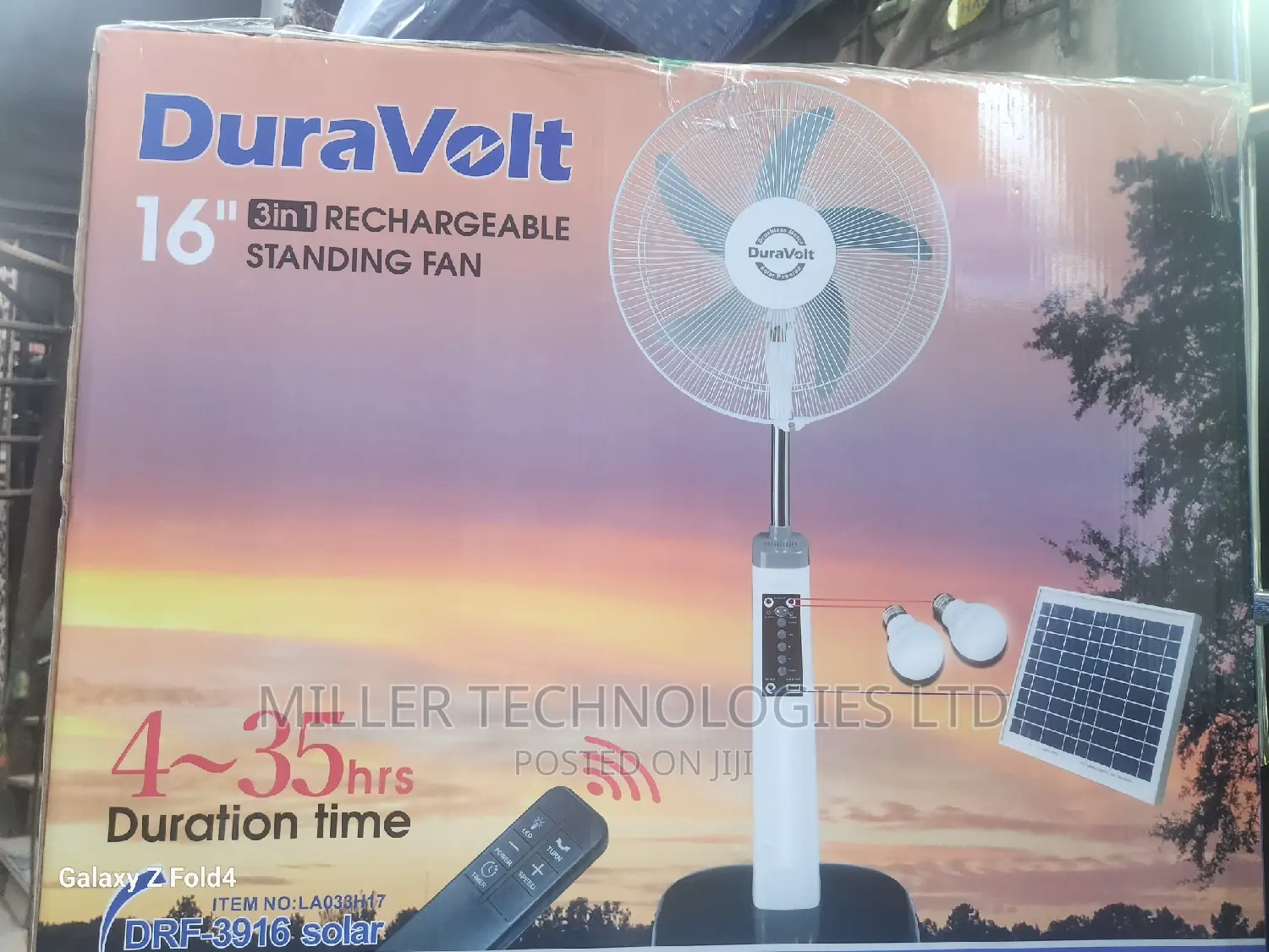 Duravolt Rechargeable Fan in Ojo - Solar Energy, Miller Technologies ...