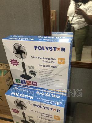 Polystar Rechargeable Fan 16 Inches ( Solar Panel, Bulb) in Oshodi ...