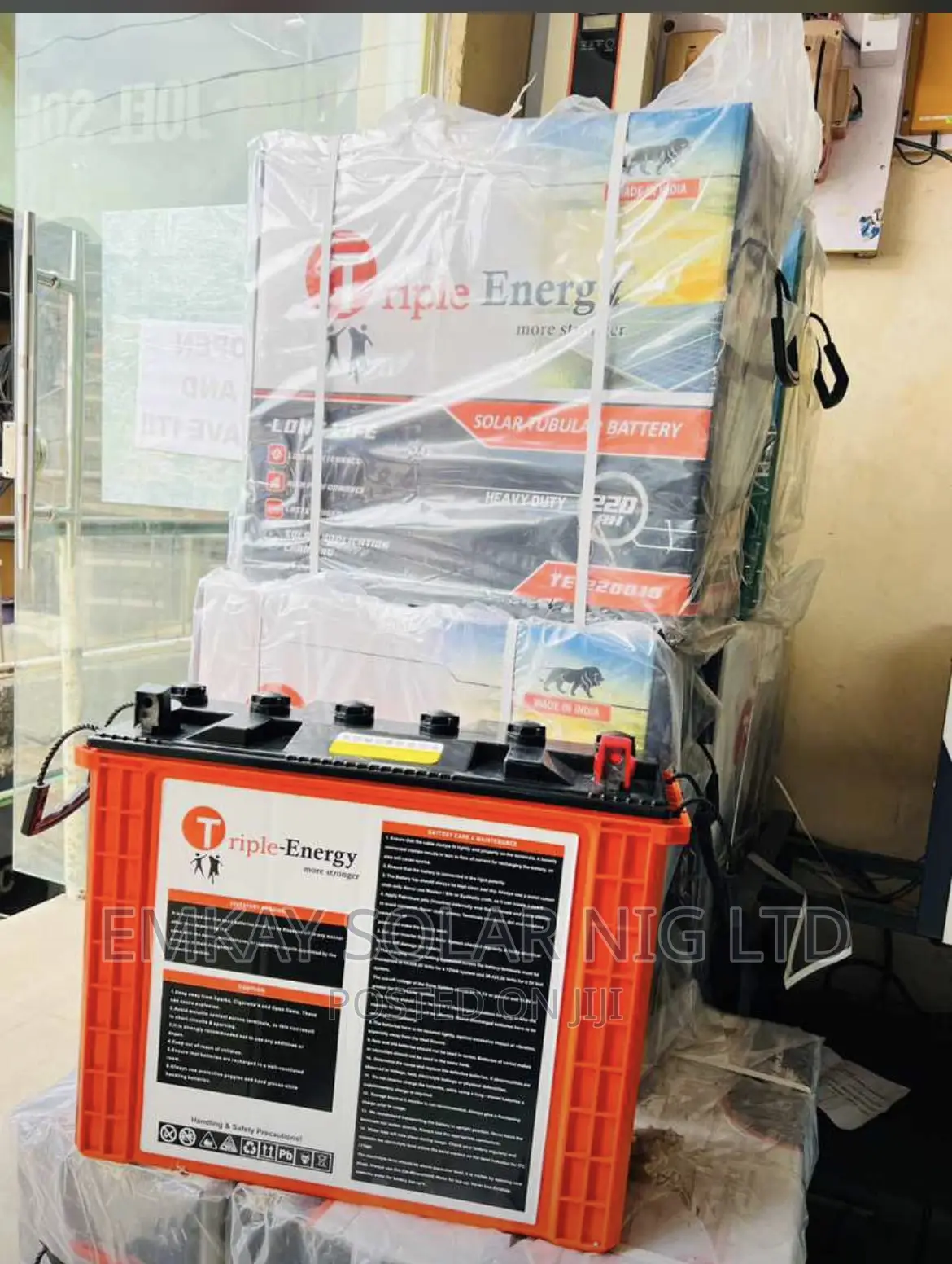 Triple Energy 220a Tubular Indian Battery in Ojo - Solar Energy, Emkay ...