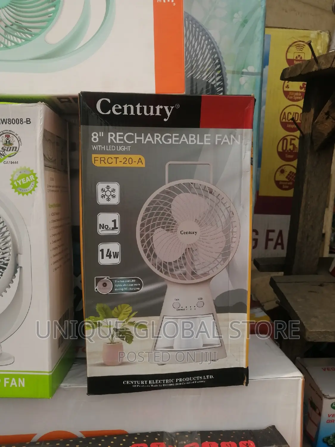 Generic Century 8" Inches Rechargeable Fan With Led Light in Ikeja ...