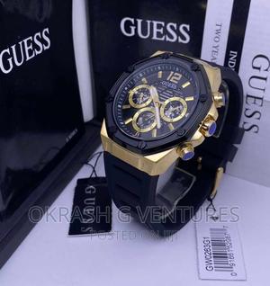 Guess Collection (GC) Chronograph Gold/Black Rubber Watch in Lagos ...