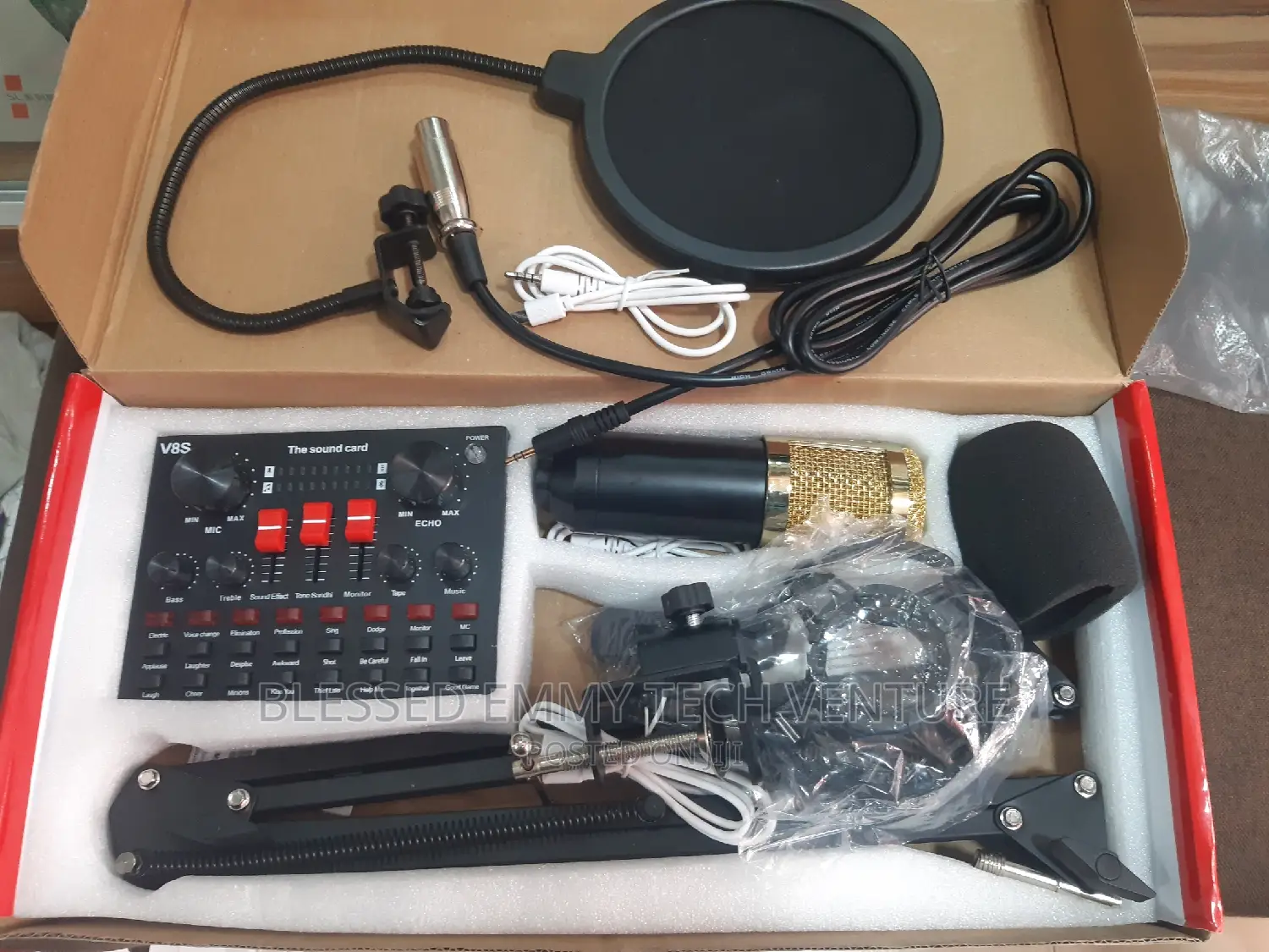 V8 Sound Card Professionel Microphone Studio Mic Condensador in Ikeja - Audio & Music Equipment ...
