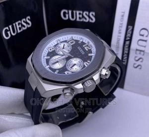 Guess Collection (GC) Chronograph Silver Rubber Strap Watch in Lagos ...