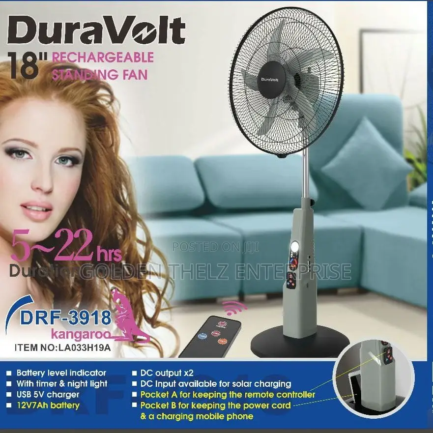 Duravolt 18 in Rechargeable Fan in Lagos Island (Eko) - Home Appliances ...