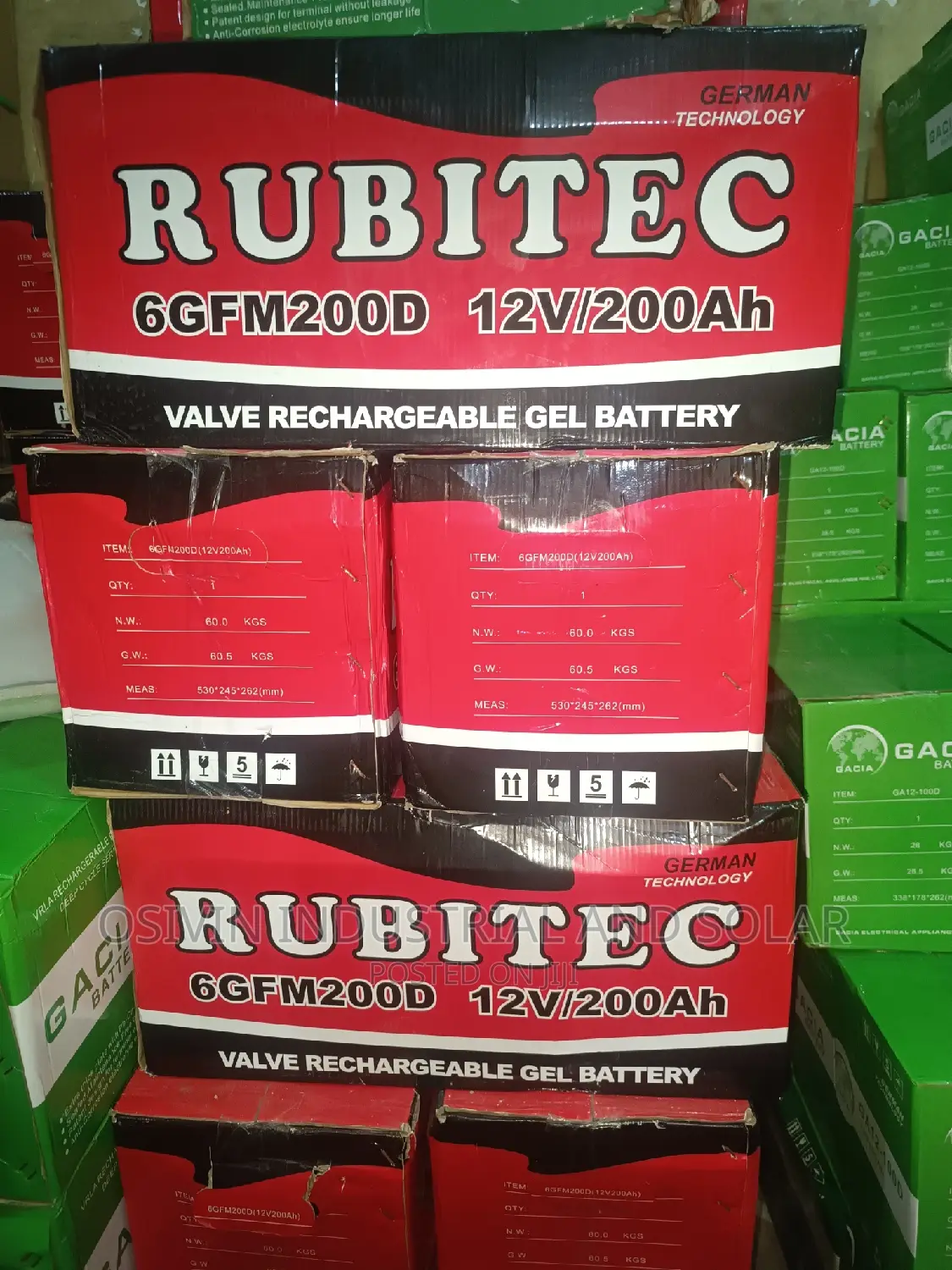 Rubitec Gel Battery in Ojo - Electrical Equipment, Osita Vincent | Jiji.ng