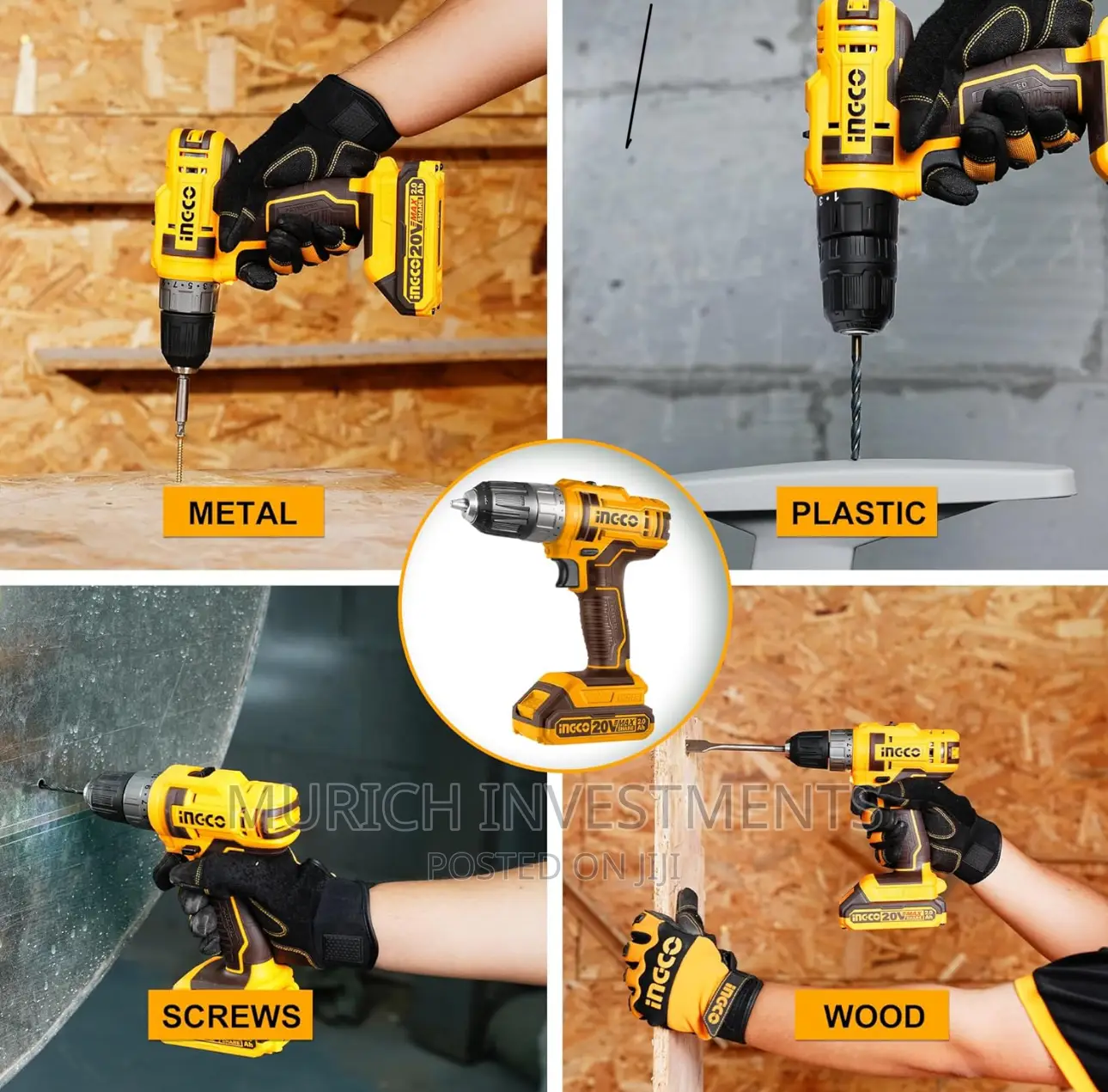 51pcs Drill Machine Kit, INGCO Cordless Drill 20V for sale - MURICH ...