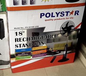 Polystar 18" Rechargeable Stand Fan With Remote Control in Ikeja - Home ...