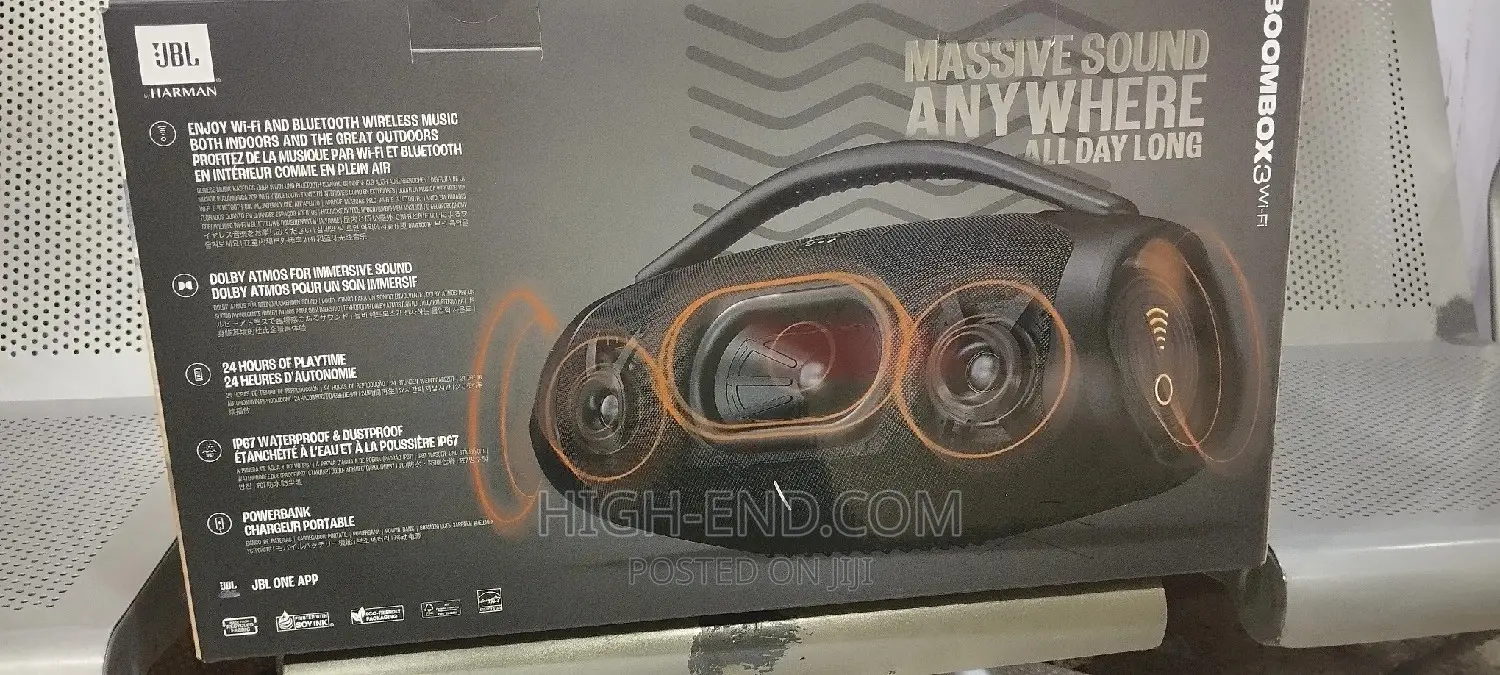 JBL Boombox 3 Wifi Bluetooth Portable Speaker in Ikeja - Audio & Music ...