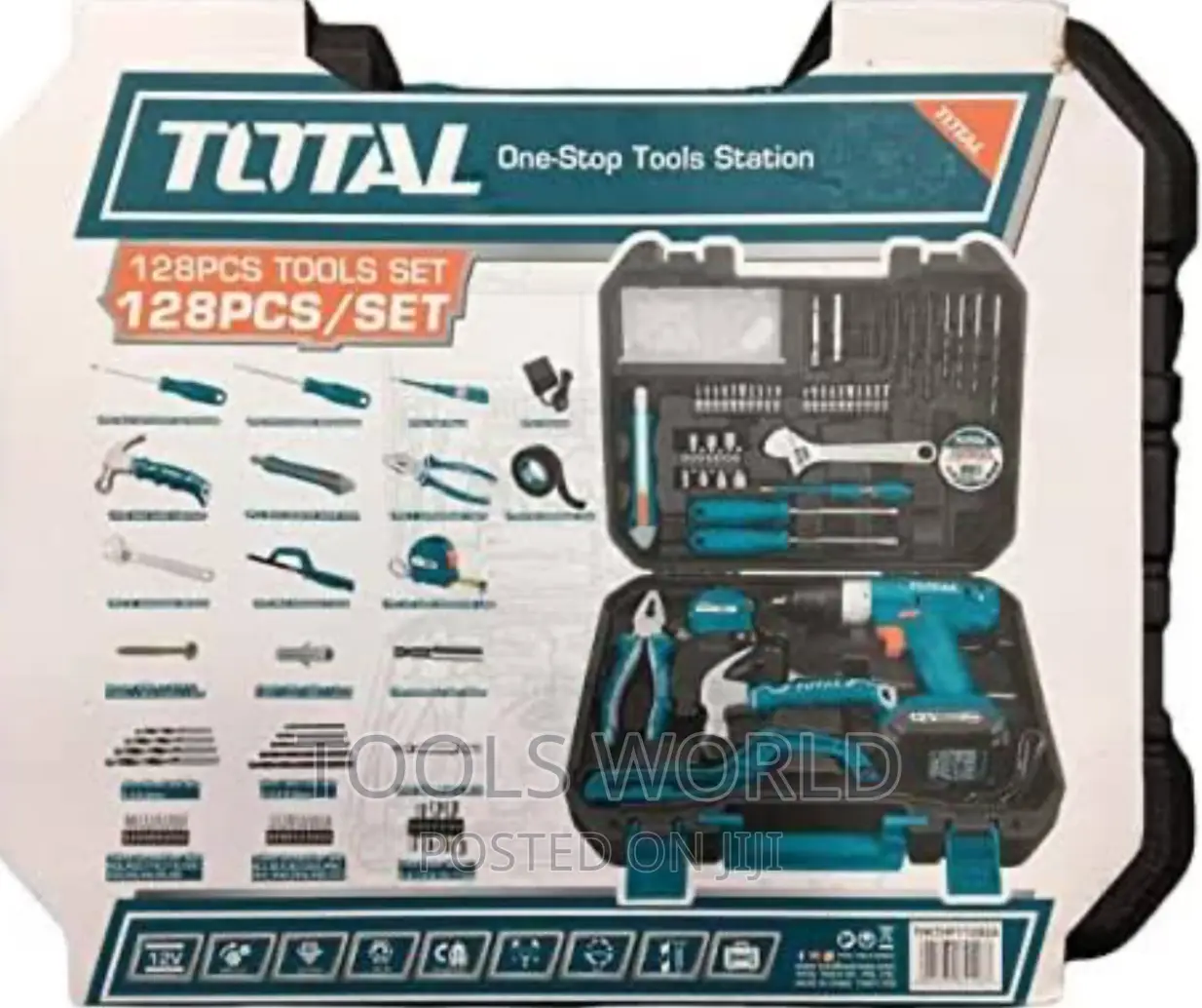 Total 128 Pieces Tool Set With 12V Li-Ion Cordless Drill THK in Lagos ...