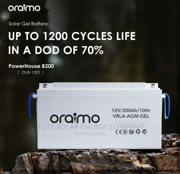 200ah 12v Oraimo AGM Deep Cycle Batteries in Lekki - Solar Energy, lite ...