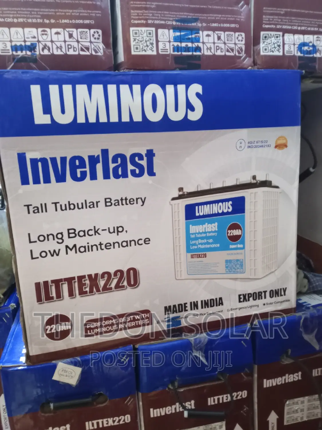 Luminous Inverlast Tubular Solar Battery 220a 12v in Apapa - Solar ...