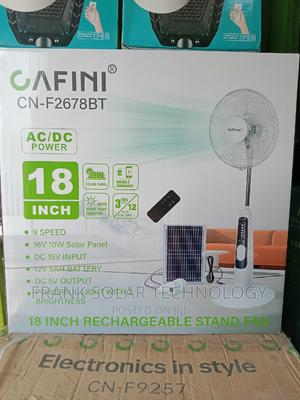 18INCH Cafini AC DC Rechargeable Solar Fan With Panel,Bulb in Ojo ...