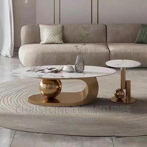 Quality Marble Top Center Table and Side Stool in Ojo - Furniture ...