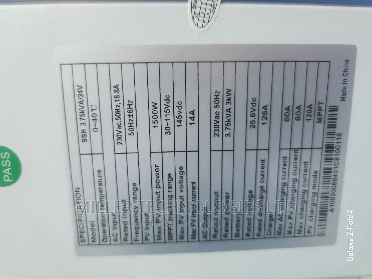 Luminous Simba Solar Talegent Hybrid Inverter 3.75kva 24v in Ojo ...