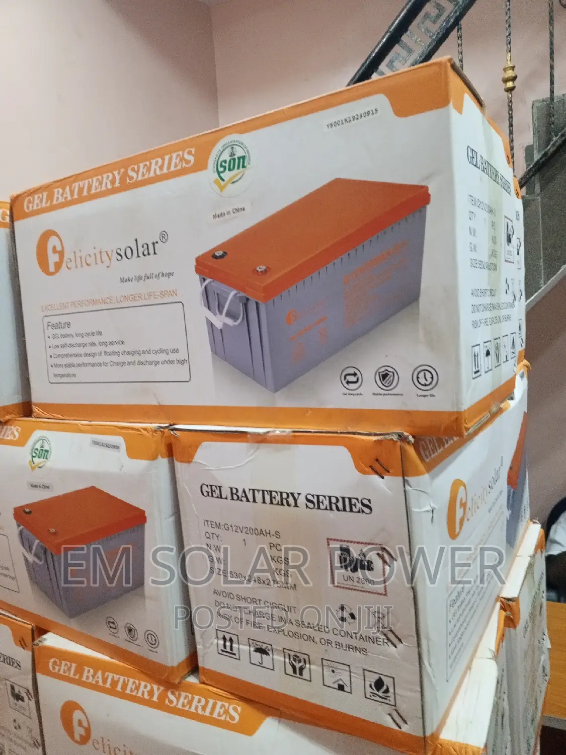 200ah Solar Felicity Dry Cell Battery Available in Ojo - Solar Energy ...