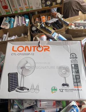 12” Lontor Rechargeable Table Fan With Solar Panel in Lagos Island (Eko ...