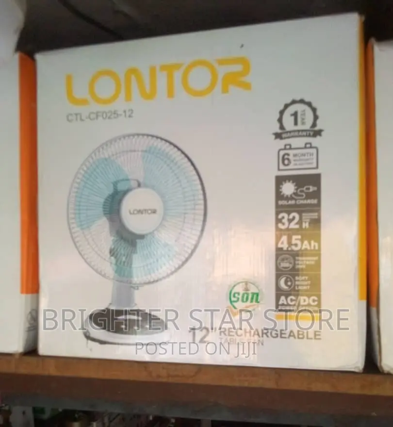 Lontor Rechargeable Table Fan 12 Inches in Isolo - Home Appliances ...