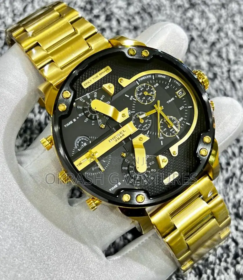 Diesel Chronograph Gold Black Head Chain Watch in Lagos Island (Eko ...