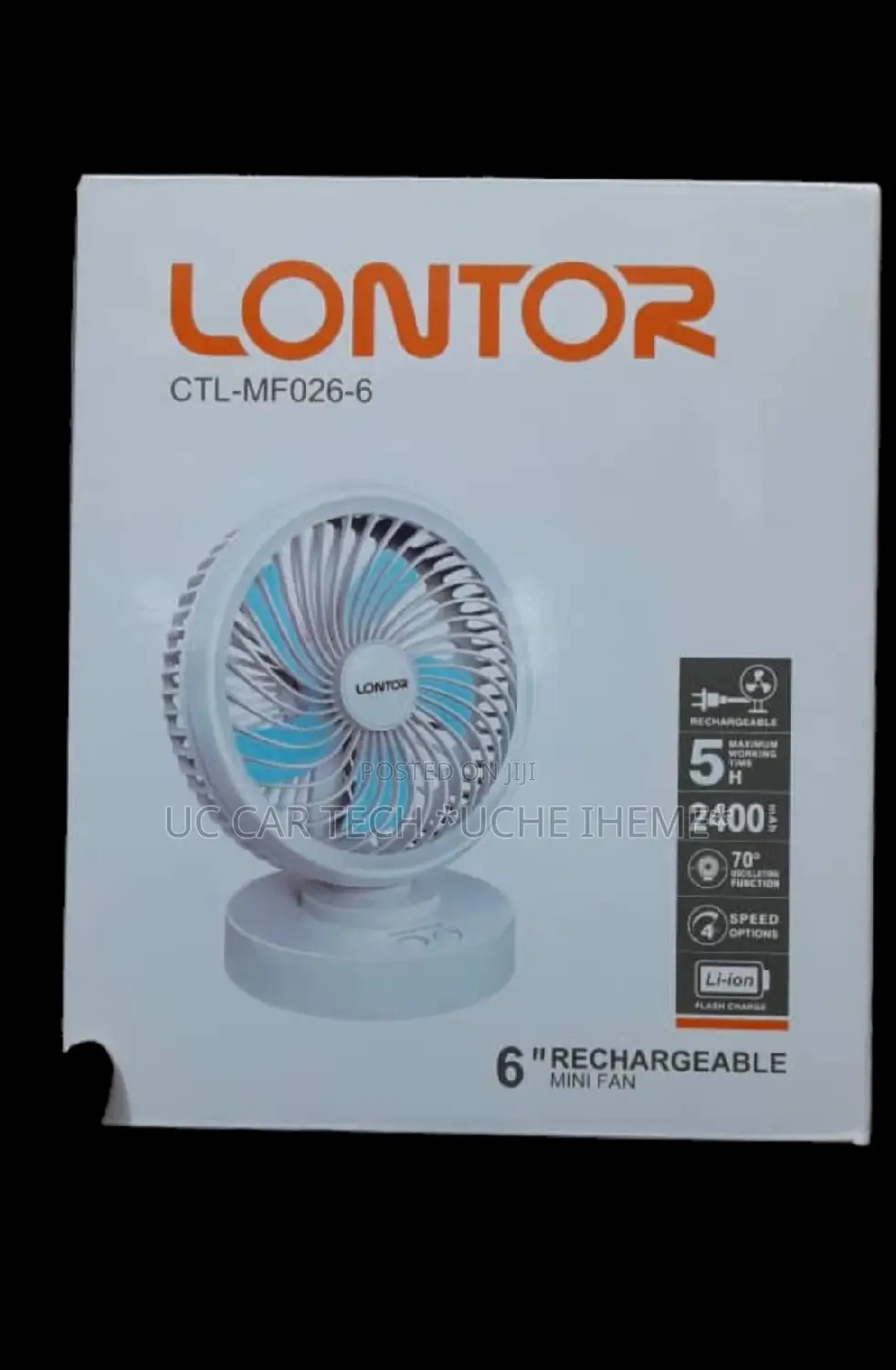 Lontor Rechargeable Fan 6" in Ojo - Home Appliances, Uche Iheme | Jiji.ng