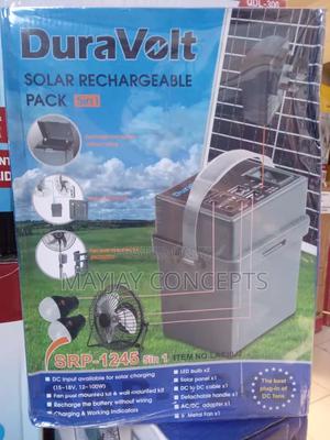 Duravolt 5in1 Solar Rechargeable Power Pack-2bulbs,Table Fan in Ibadan ...