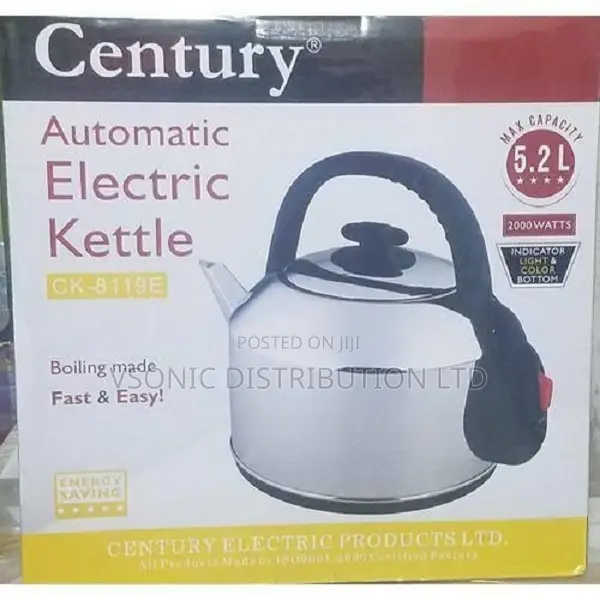 Century Automatic Electric Anti-Rust Kettle. 5.2L in Ikeja - Kitchen ...