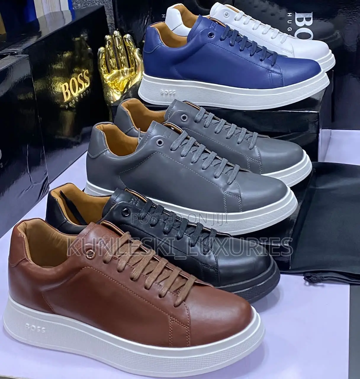 Original Hugo Boss Men Leathers Sneakers in Lagos Island (Eko) - Shoes, Kunleski Luxuries ...