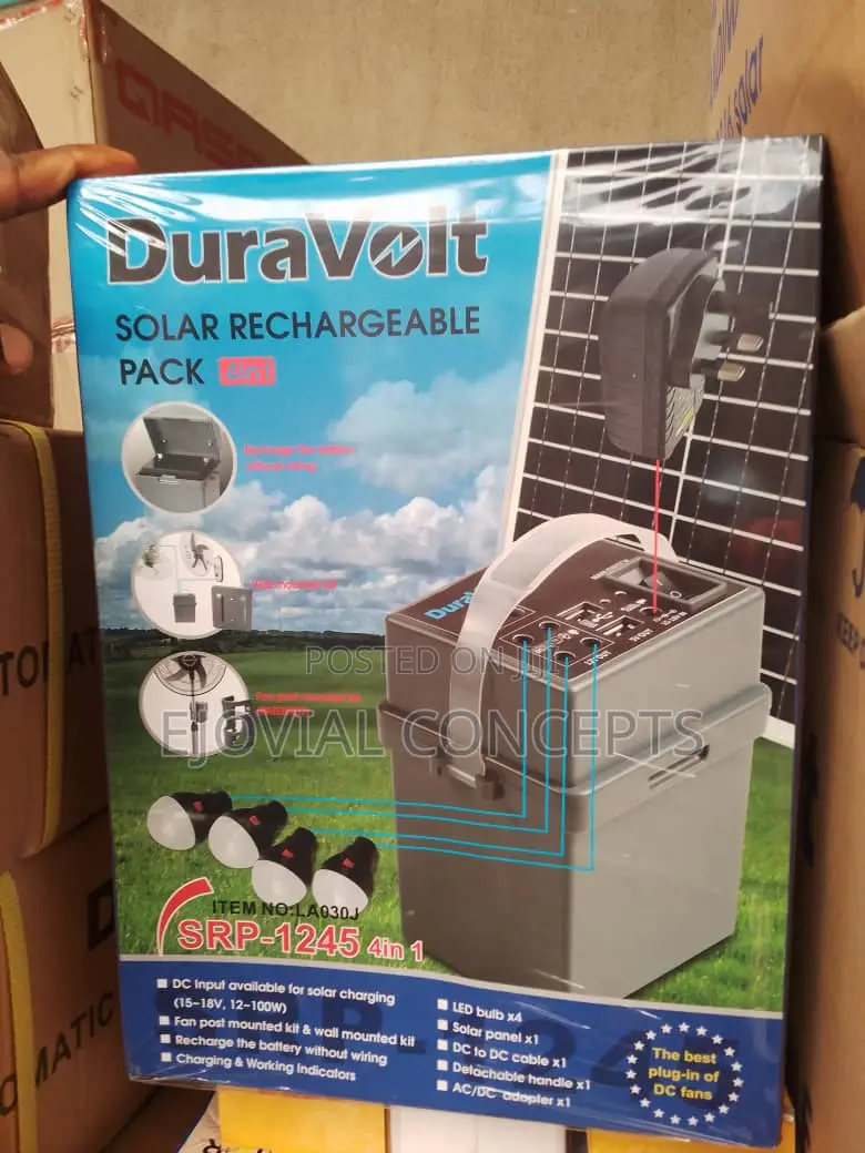 Duravolt Solar Rechargeable Pack 4in1 in Ojo - Electrical Equipment ...