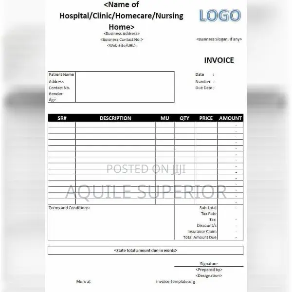 Patient Invoice in Lagos Island (Eko) - Printing Services, Odunayo ...