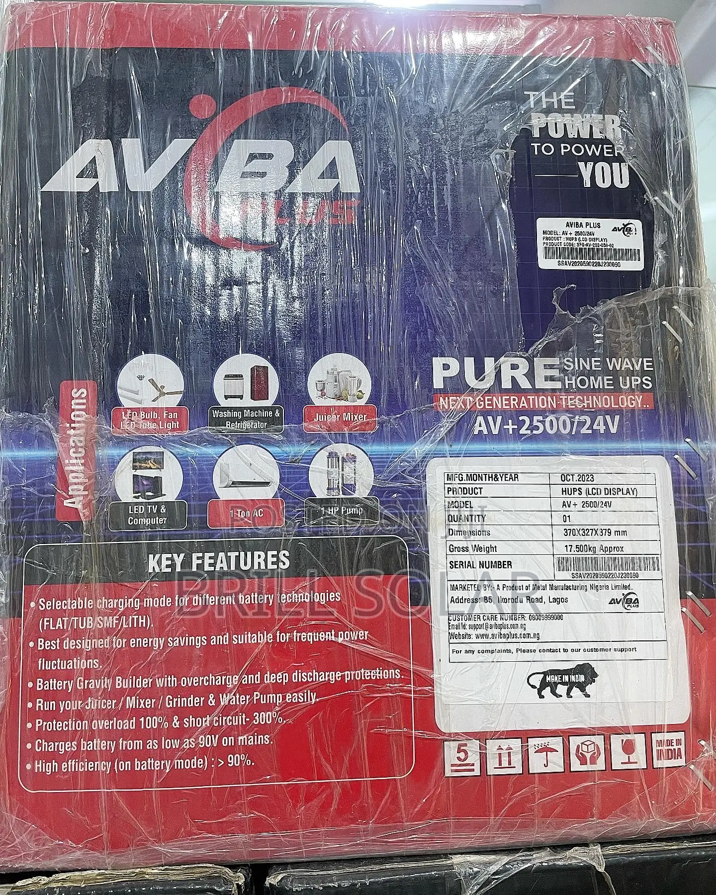 2.5kva, 24v Avba Plus Pure Sine Wave Inverter in Ojo - Electrical ...
