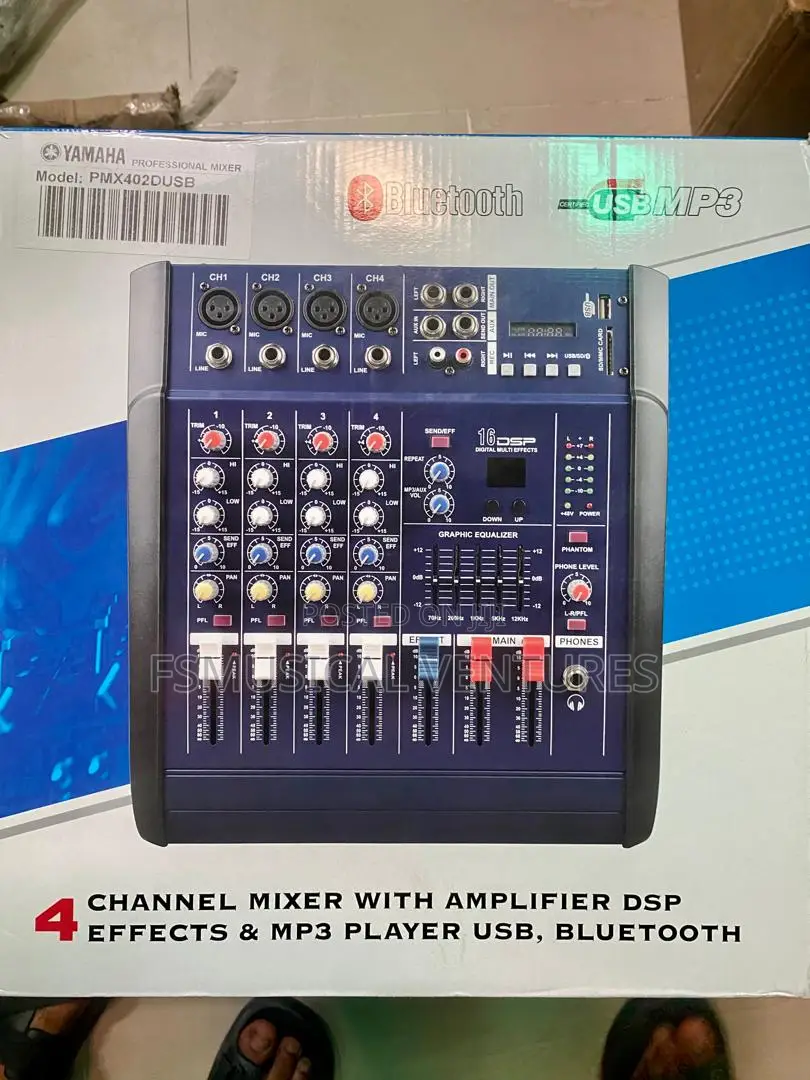 Yamaha 4 Channel Professional Powered Mixer Pmx4020usb in Ojo - Audio ...