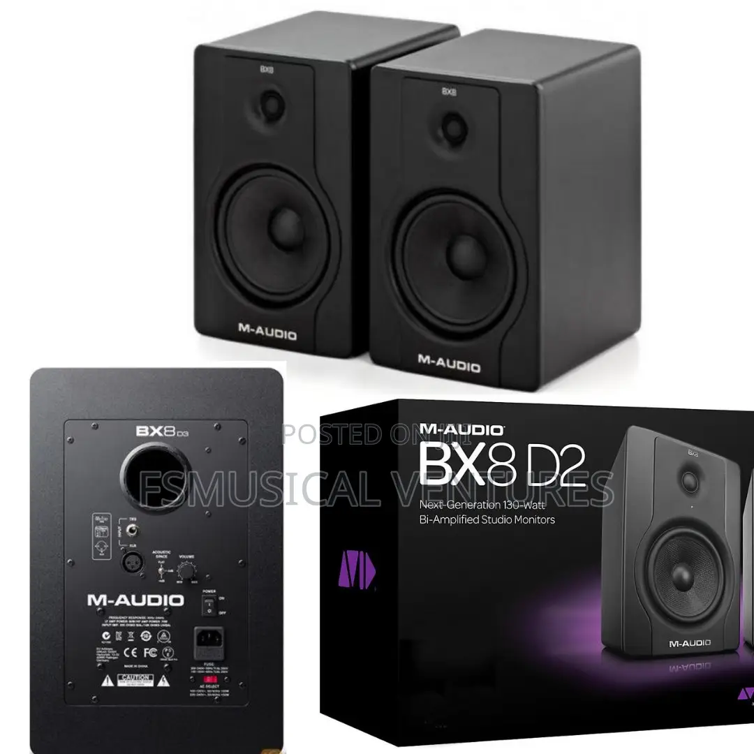 M Audio BX8 D2 130watts Bi-Amplified Studio Monitor in Ikeja - Audio ...