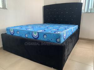 4.5 By 6 Velvet Solid Bedframe And Mouka Mattress in Ajah - Furniture ...